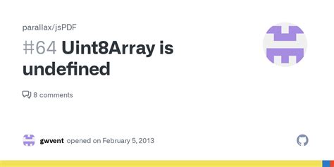 Uint8array Is Undefined · Issue 64 · Parallaxjspdf · Github