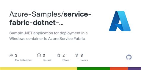 Github Azure Samplesservice Fabric Dotnet Containerize Sample Net Application For