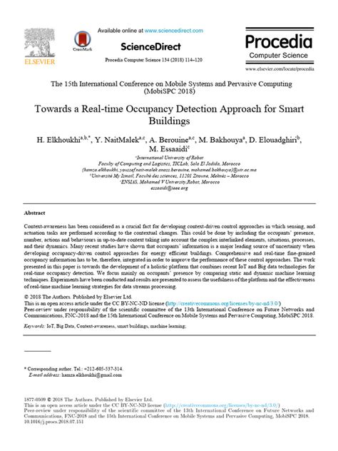 towards a real time occupancy detection approach for smart buildings
