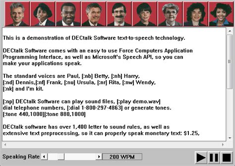 Dectalk Software Text To Speech Demo Force Software Inc Free