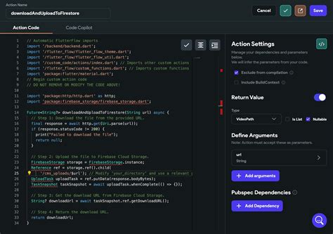 Download Video From Url And Upload To Firestore With Custom Action