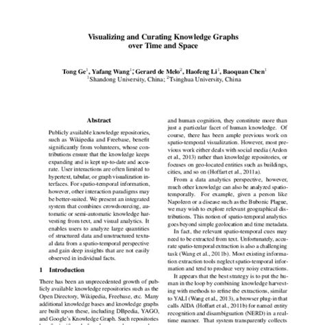 Visualizing And Curating Knowledge Graphs Over Time And Space Acl Anthology