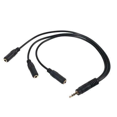 35mm Stereo Audio Splitter Cable Gold Plated 35mm 18 Inch Trrs