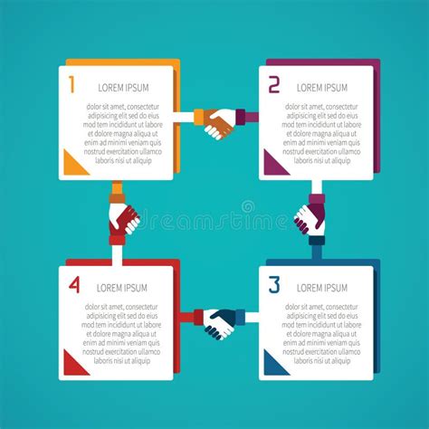Abstract Vector 4 Steps Infographic Template In Flat Style For Layout Workflow Scheme Numbered