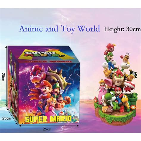 Super Mario Luigi Yoshi Tode Princess Peach Bowser Combination Collectible Action Figure