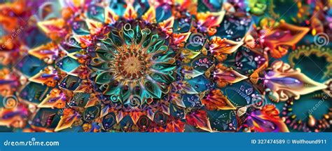 A Mandala Design Based On The Fibonacci Sequence With Intricate