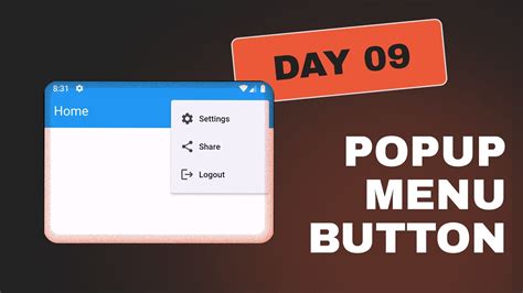 flutter popup menu button appbar menu flutter ui day 09🔥 youtube