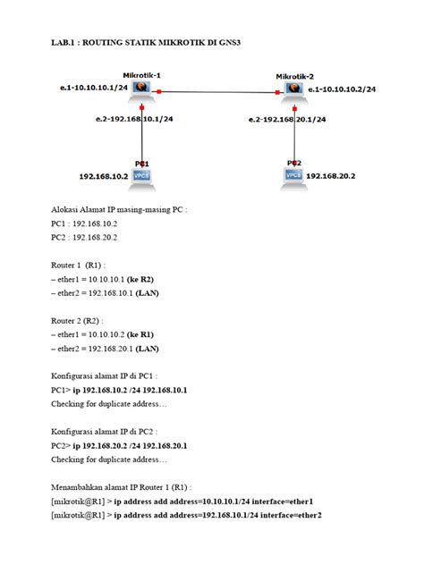 Lab Static Route Dan Ospf V2 Pdf Routing Router Computing