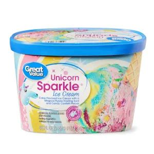 Great Value Unicorn Sparkle Ice Cream Ingredients Spoonful