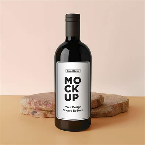 Premium Psd Beverage Bottle Mockup