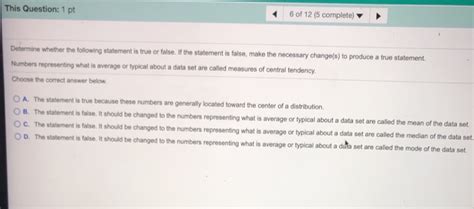 Solved This Question 1 Pt 6 Of 12 5 Complete Determine