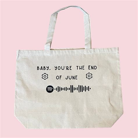 Watermelon Sugar Spotify Code Cotton Tote Bag Etsy Uk