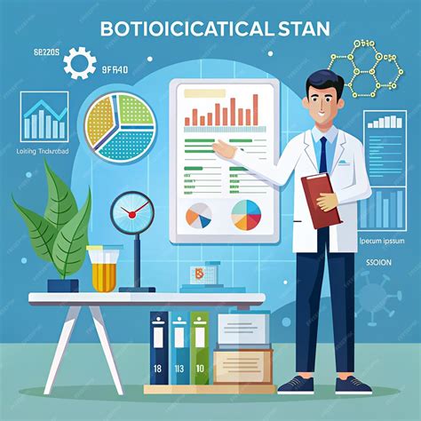 Biostatistician Vector Flat Style Analysis Premium Ai Generated Image Biostatistician Vector Flat Style Analysis Premium Ai Generated Image
