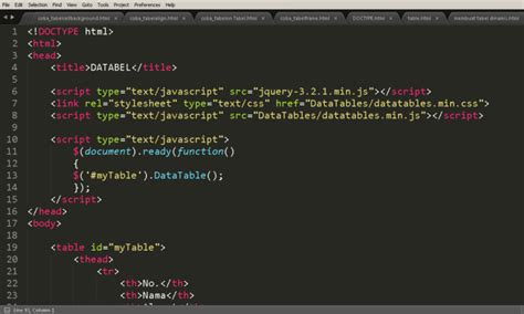 Membuat Tabel Dinamis Dengan JQuery Data Table WebHozz Blog