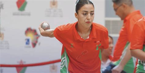 Championnats Dafrique De Pétanque Soukaina Gourar Médaillée Dor