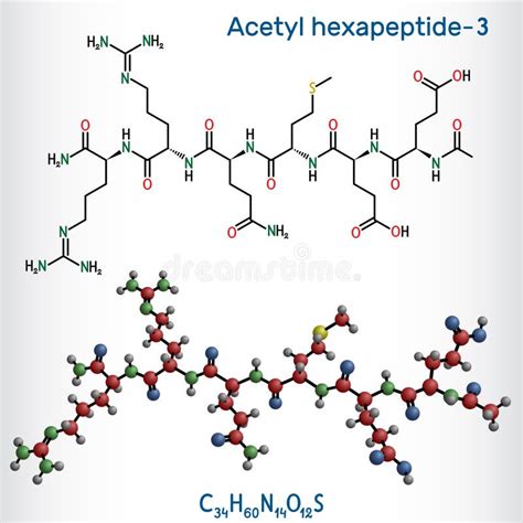 Acetyl Hexapeptide 3 Acetyl Hexapeptide 8 Argireline Molecule