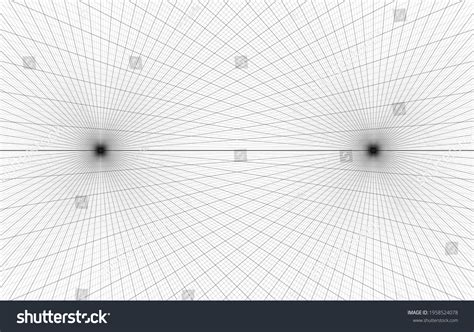 Two Point Perspective Grid Background 3d Stock Vector Royalty Free 1958524078 Shutterstock