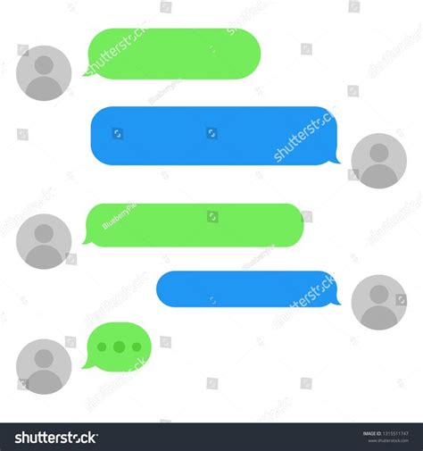 Colorful Messaging Bubbles For Text Chat