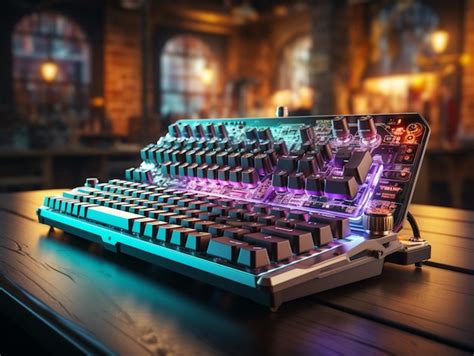 Premium Photo Gaming Computer Keyboard On The Table