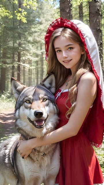 Download Ai Generated Girl Red Riding Hood Royalty Free Stock Illustration Image Pixabay