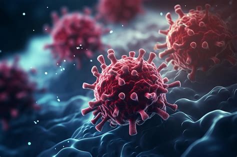 Premium Ai Image Detailed Microscopic Structure Of Virus In Lungs Scientific Visualization Of