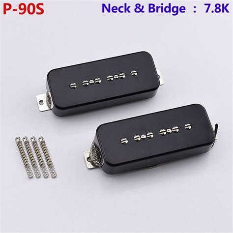 Black Guitar Epiphone P90s Soapbar Pickups Set Fit Epiphone Les Paul S