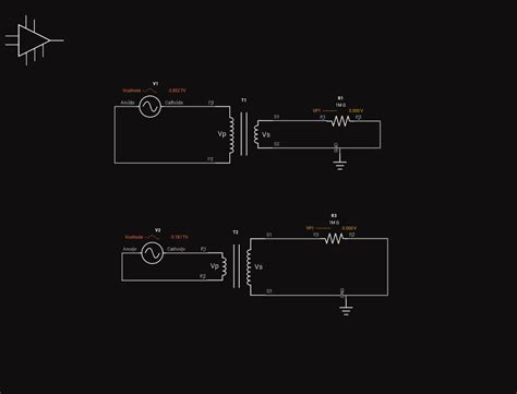Schematic For [example] Simulation Of Types Of Transformers Two