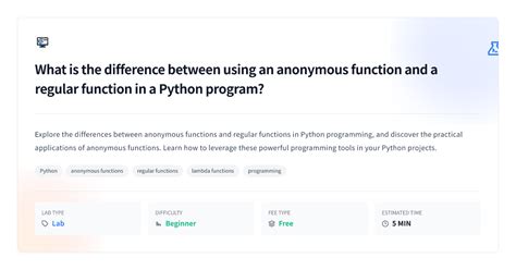 What Is The Difference Between Using An Anonymous Function And A Regular Function In A Python