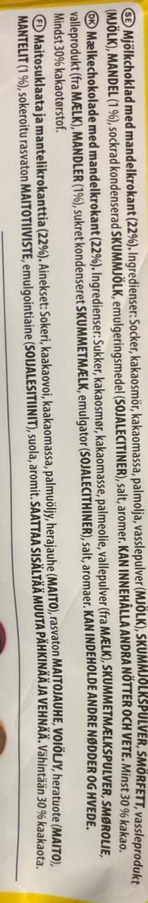 Marabou Daim Kalorie Kj A Nutriční Hodnoty Kalorickétabulky Cz