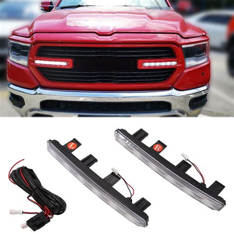 Buy Front Bumper Grille Grill 6 Led Light Kit Compatible With Dodge