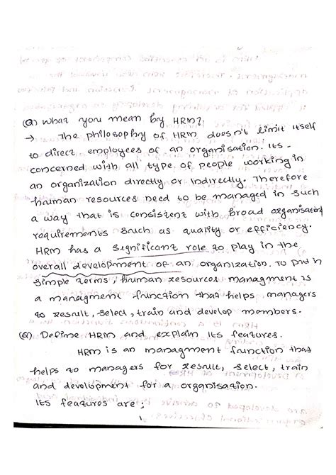 human resource managment bba 3rd semester notes calicut university
