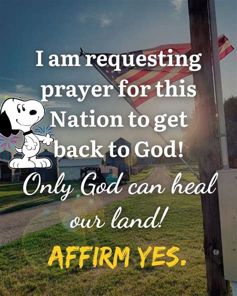 Inspirational Prayer For Our Nation By Snoopy