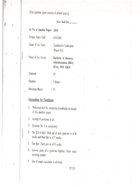 quantitative techniques pdf