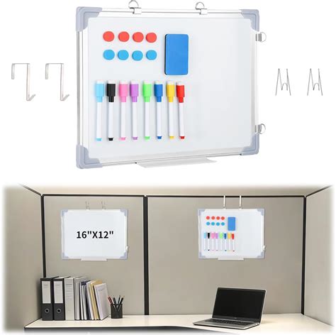 Magnetic Cubicle Whiteboard 16x12 In Cubicle Door Dry