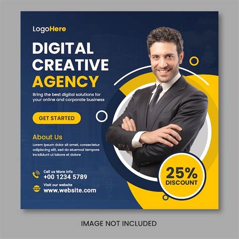 디지털 마케팅 대행사 소셜 미디어 및 인스타그램 포스트 템플릿 배너 Psd 프리미엄 Psd 파일