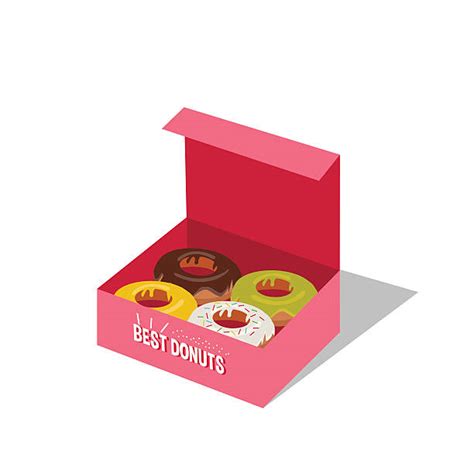 White Donut Box Illustrations Royalty Free Vector Graphics And Clip Art