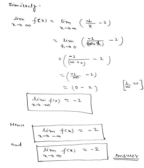 Solved What Is Lim X Infinity F X And Lim X Infinity F X Course Hero