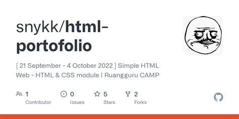 Github Snykkhtml Portofolio 21 September 4 October 2022