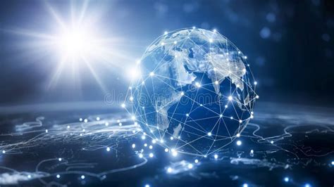 Illustrative Concept Of Globe With Network Connectivity Stock Illustration Illustration Of