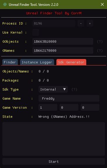 GNames Are Invalid Issue CorrM Unreal Finder Tool GitHub