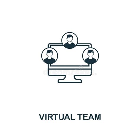 Virtual Team Outline Icon Premium Style Design From Project Management Icons Collection Simple