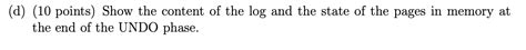 3 30 points a database contains two pages p1 and