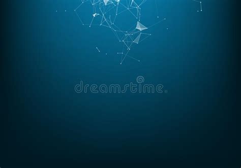 Abstract Polygonal Space Low Poly Dark Background With Connecting Dots And Lines Connection