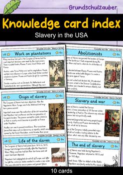 Slavery In The Usa Flash Cards Knowledge Card Index History English