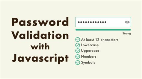 Password Validation With Javascript Plantpot