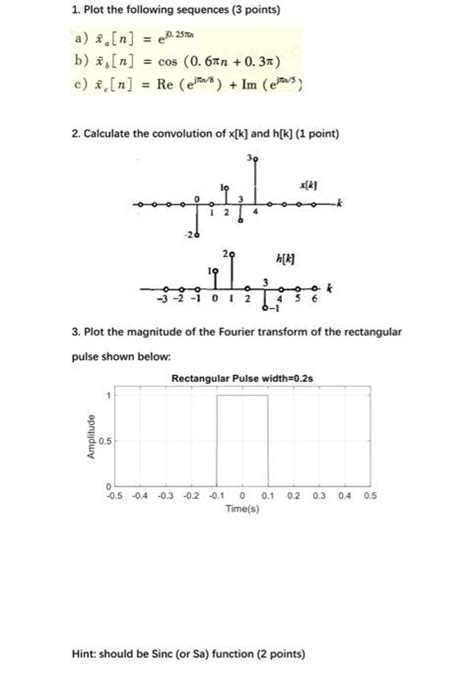 solved 1 plot the following sequences 3 points a [n]