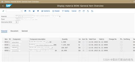 sap pp初阶之工单里的主数据 sap生产订单重读主数据 csdn博客
