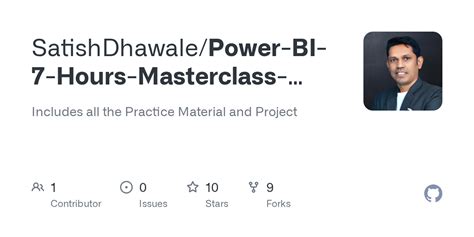 Github Satishdhawalepower Bi 7 Hours Masterclass Practice Files With Project Includes All