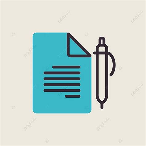Contract Document With Pencil Outline Icon Assistance Illustration