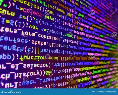Abstract Modern Virtual Computer Script Programming Code Abstract